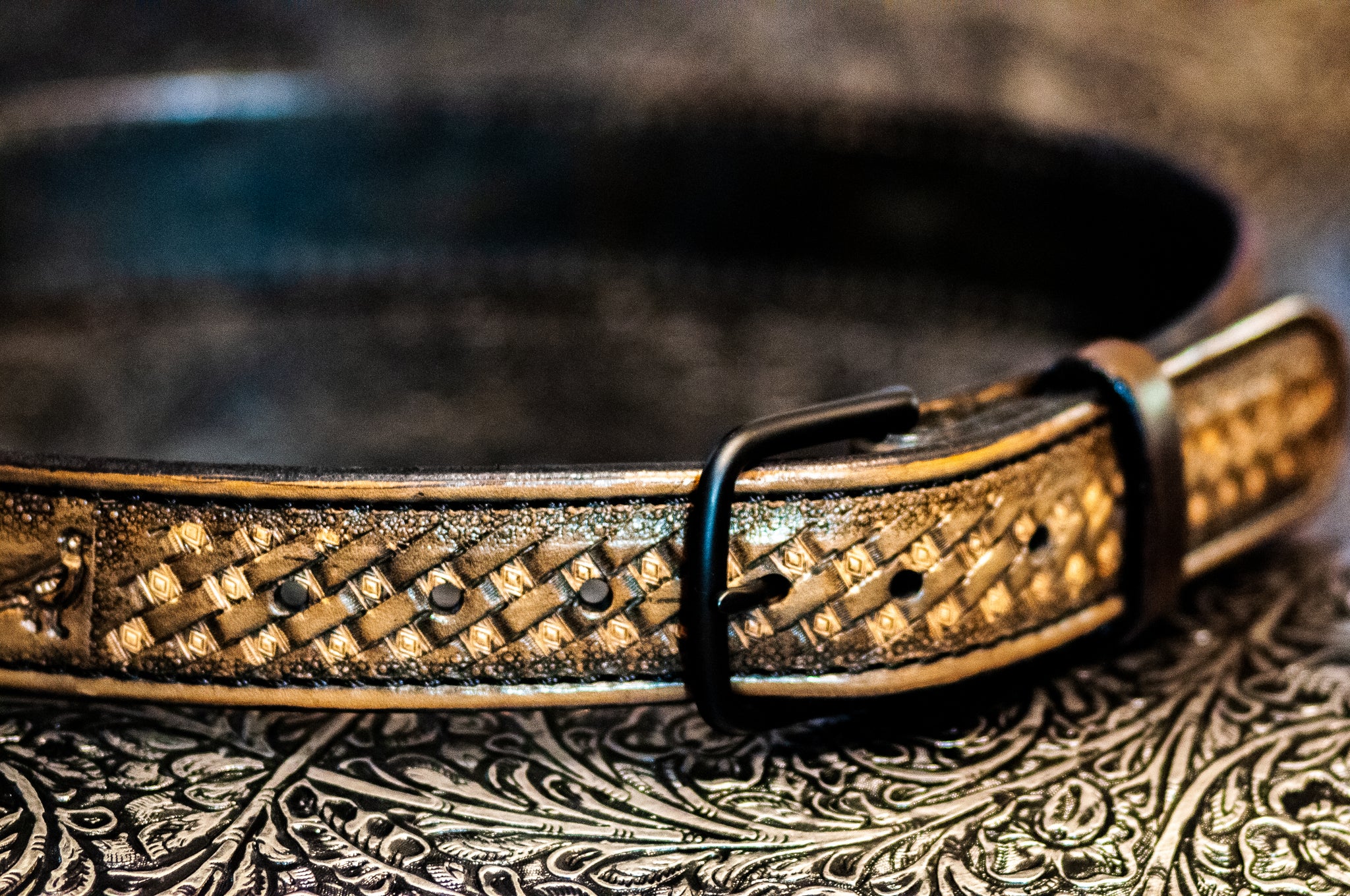 Hand tooled belts – Beast Belts and Knives