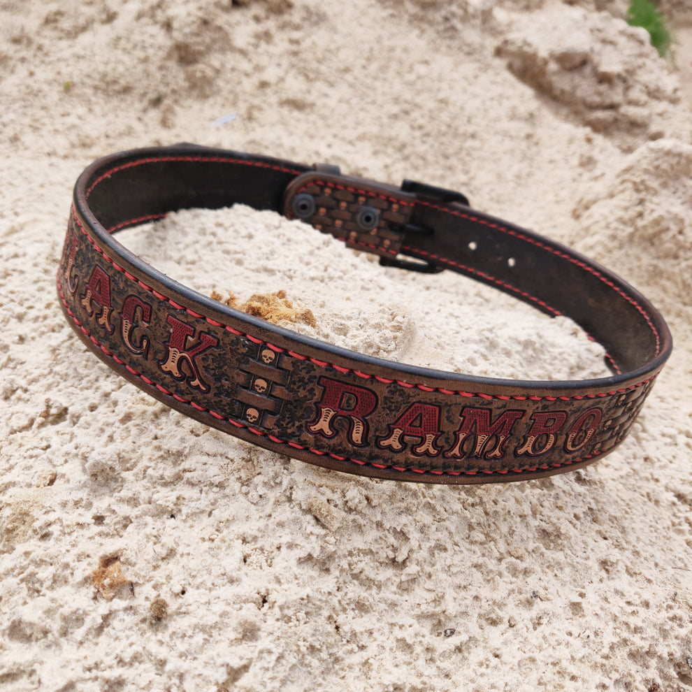 Hand tooled belts – Beast Belts and Knives